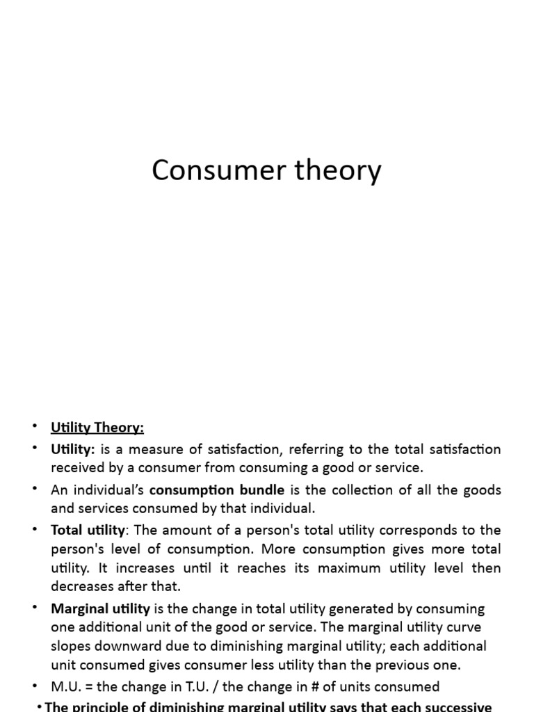 Consumer Theory | PDF