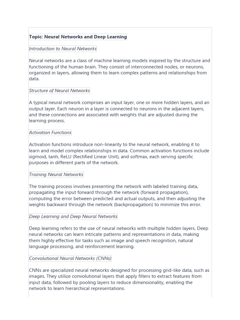 Machine Learning Notes | PDF | Artificial Neural Network | Deep Learning Machine Learning Notes | PDF | Artificial Neural Network | Deep Learning