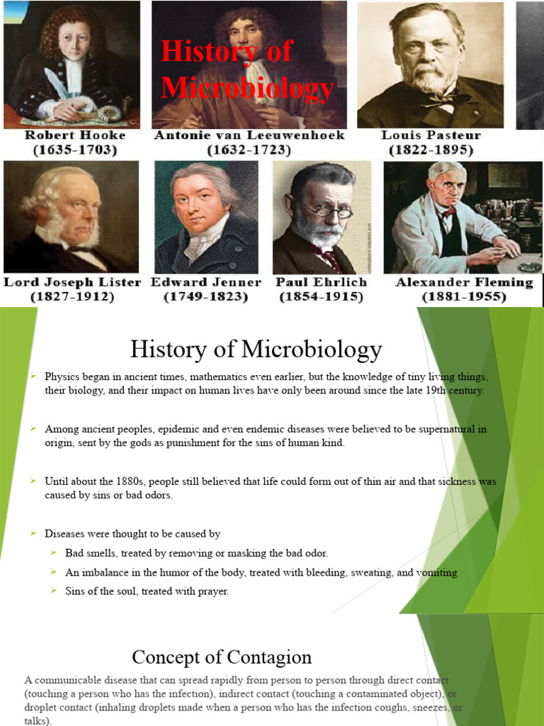 History of Microbiology Overview | PDF | Microbiology | Microorganism