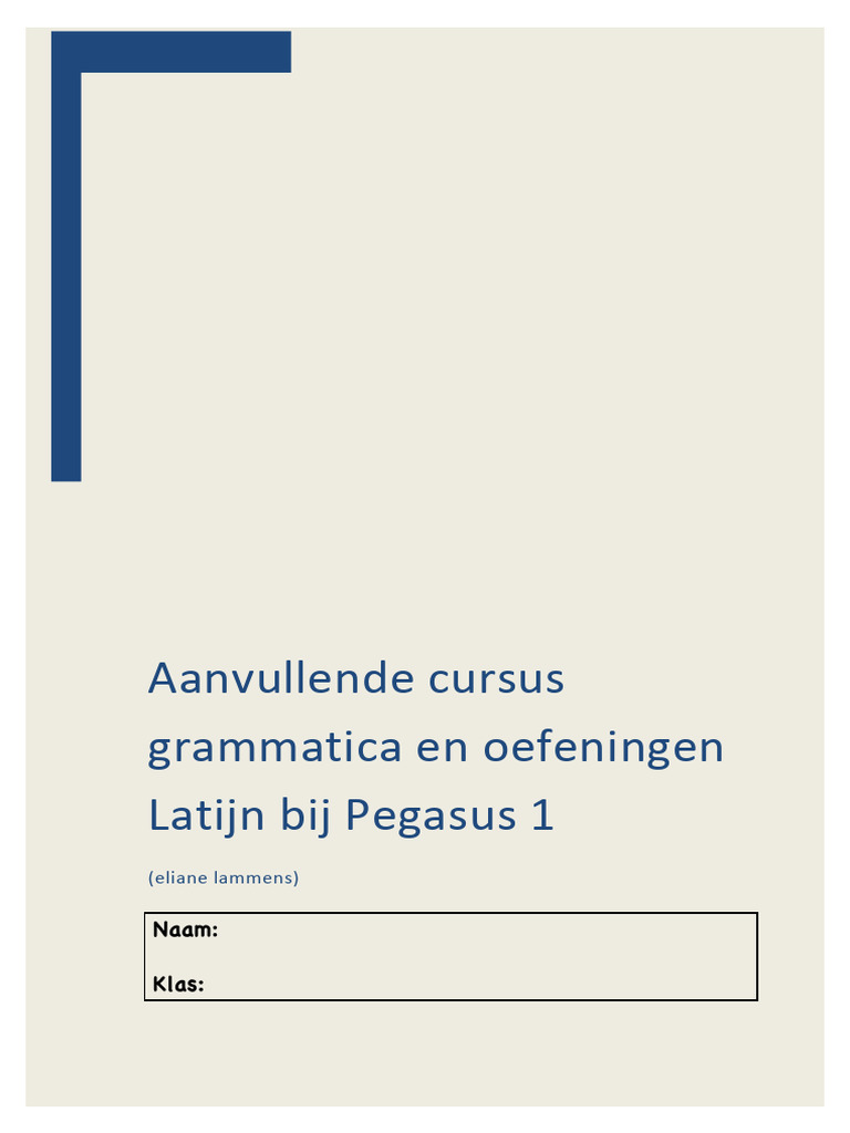 Cursus Pegasus1 2017-2018 | PDF