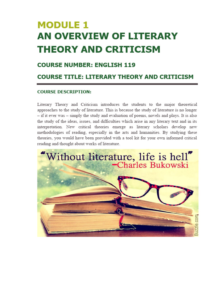 Overview of Literary Theory & Criticism | PDF | Literary Theory ...