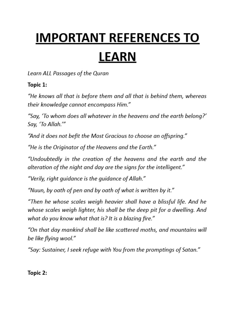 Islamiyat References 2058 | PDF | Quran | Islam