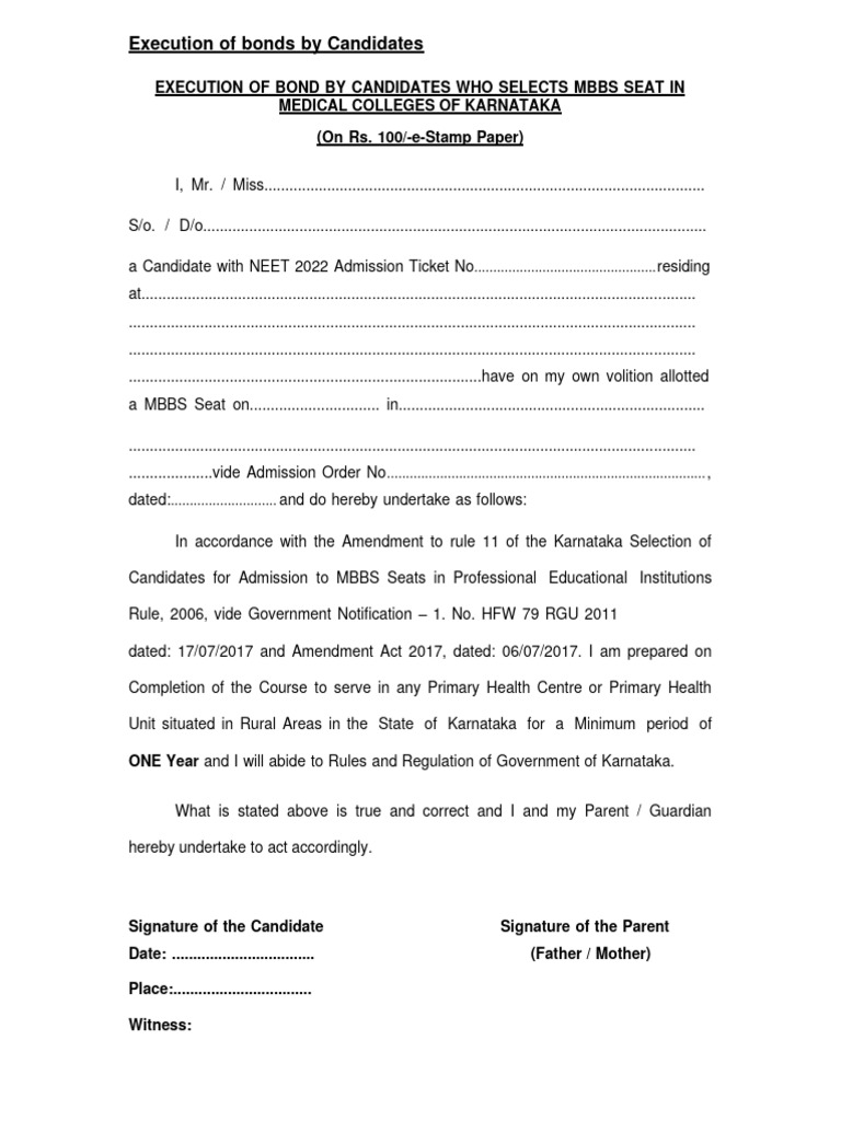 Bond Format for UG | PDF