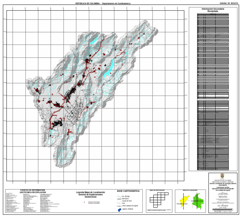 Mapa Geológico Sabana de Bogotá | PDF