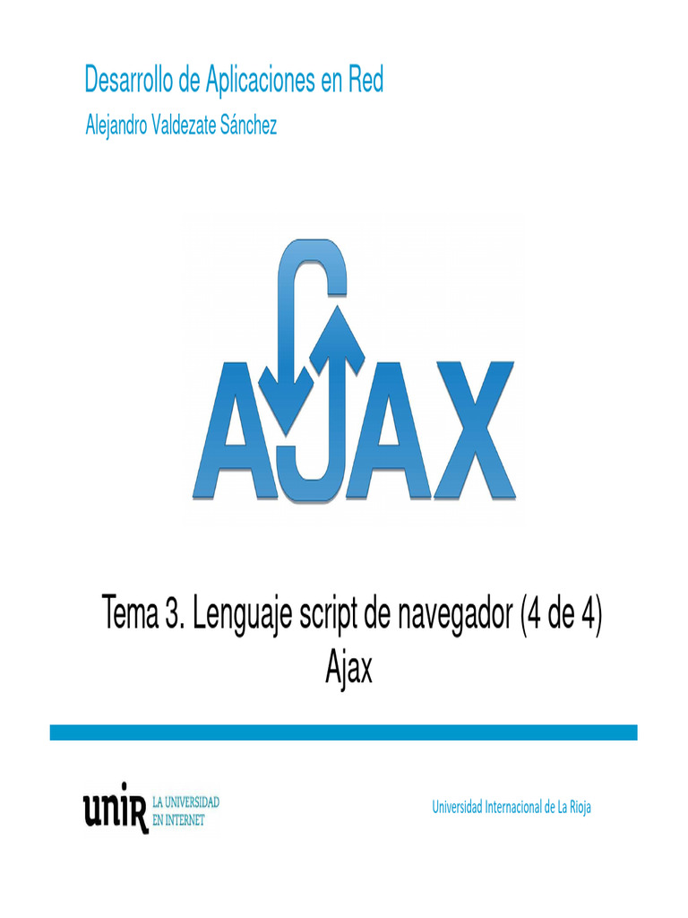 Tema 3. Javascript 4. AJAX | PDF | Ajax (Programación) | Script Java Tema 3. Javascript 4. AJAX | PDF | Ajax (Programación) | Script Java