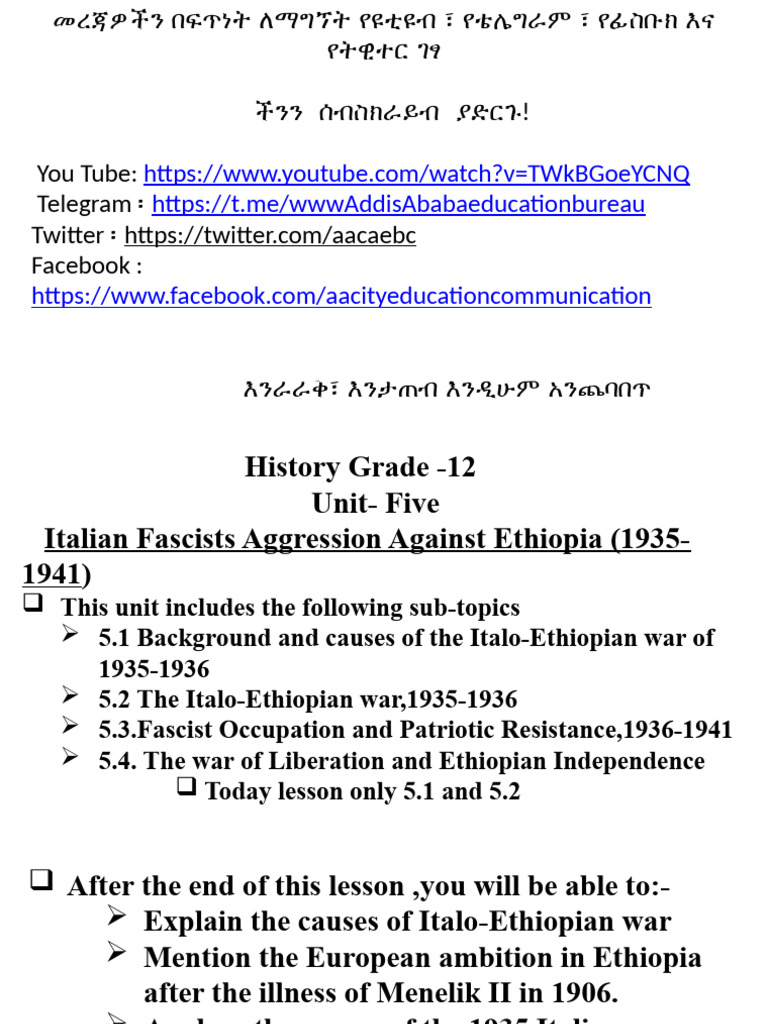 Grade 12 History Unit 5 | PDF