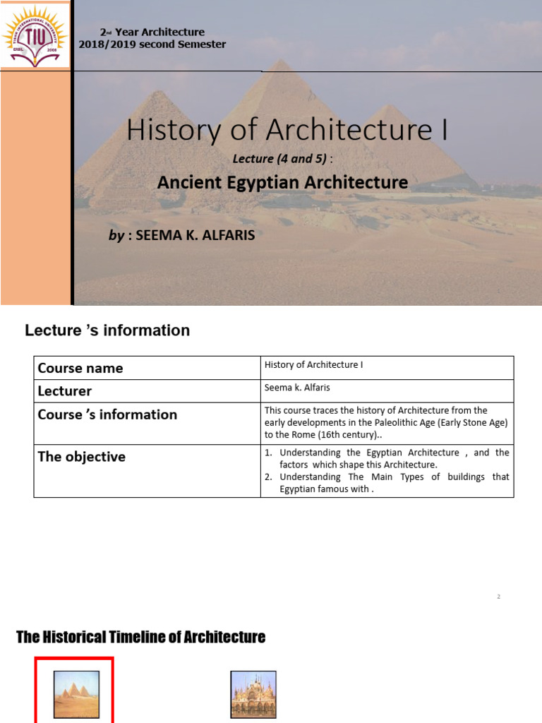 lecture-4-and-5-Ancient-Egyptian-Architecture | PDF