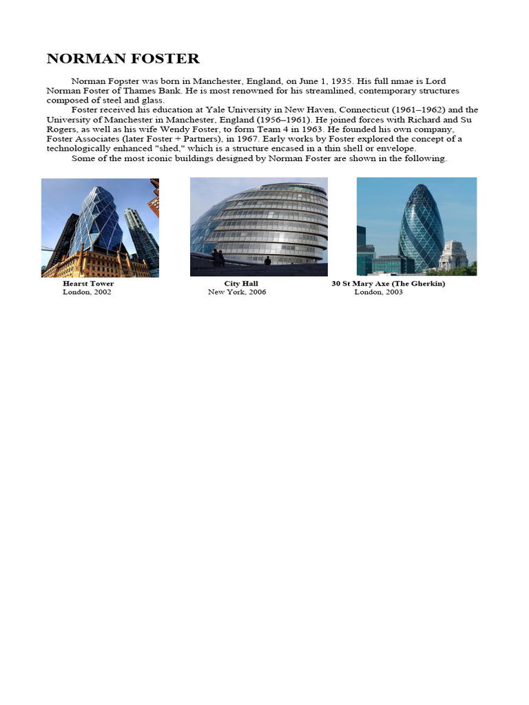 Norman Foster | PDF | History