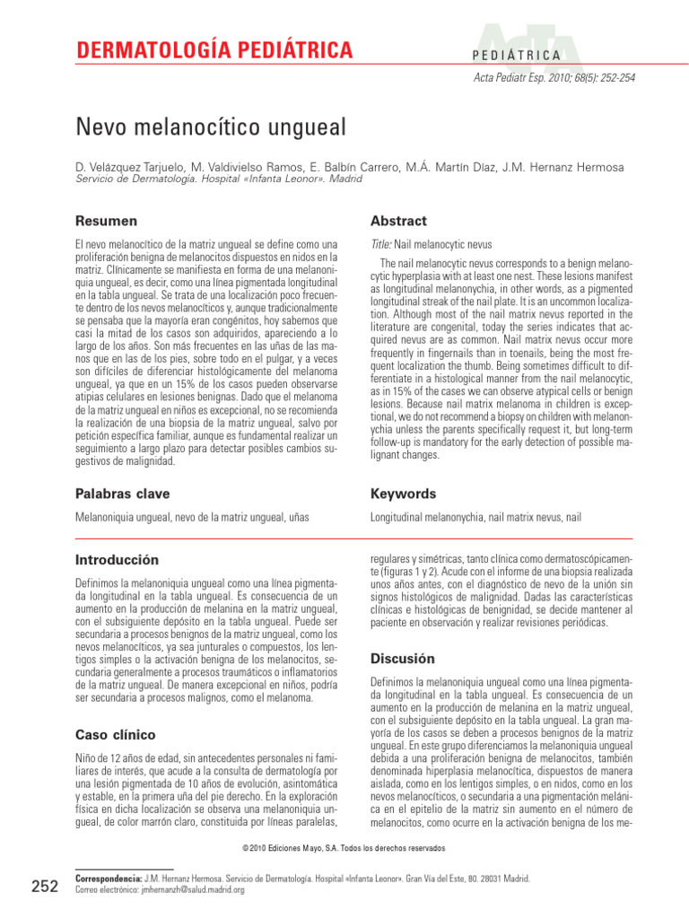 Dermatologia Nevo | PDF | Melanoma | Dermatología