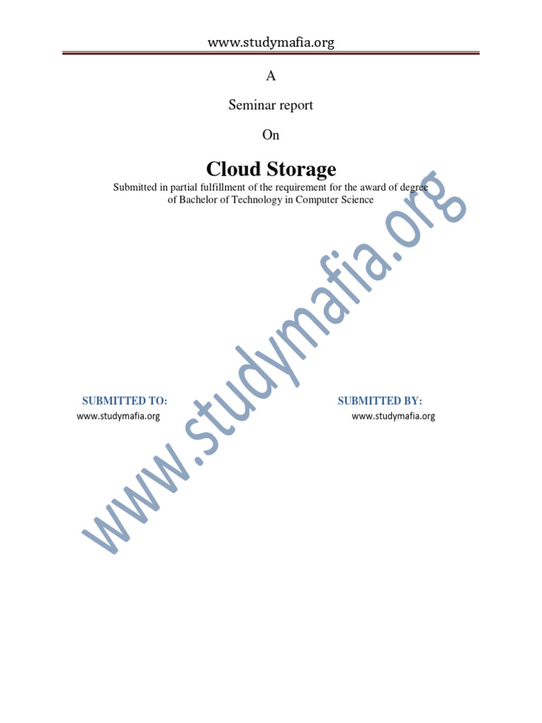 Cloud Storage Guide for Students | PDF | Cloud Computing | Computer ...
