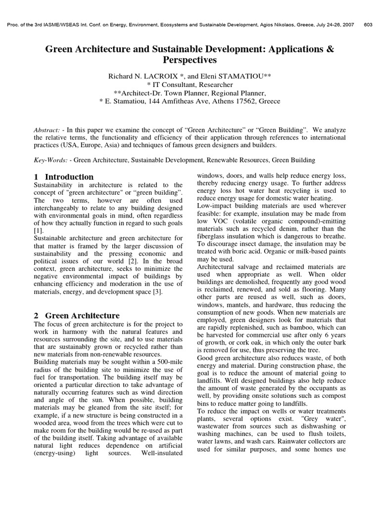 Green Architecture: Sustainable Practices | PDF | Green Building ...