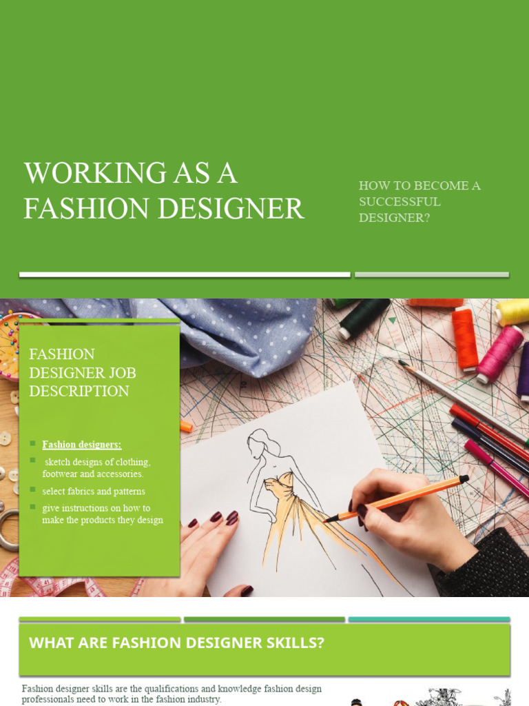 Working As A Fashion Designer | PDF