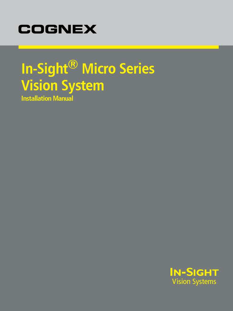 Cognex in Sight Micro Installation Manual | PDF | Programmable Logic ...