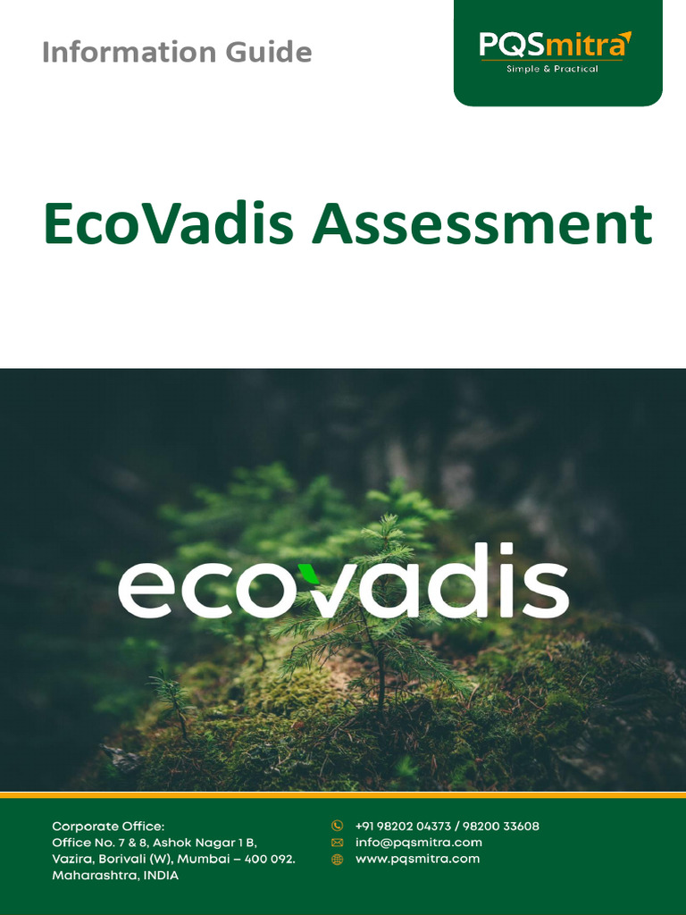 Information Guide Ecovadis 09 01 2023 Download Free Pdf Corporate