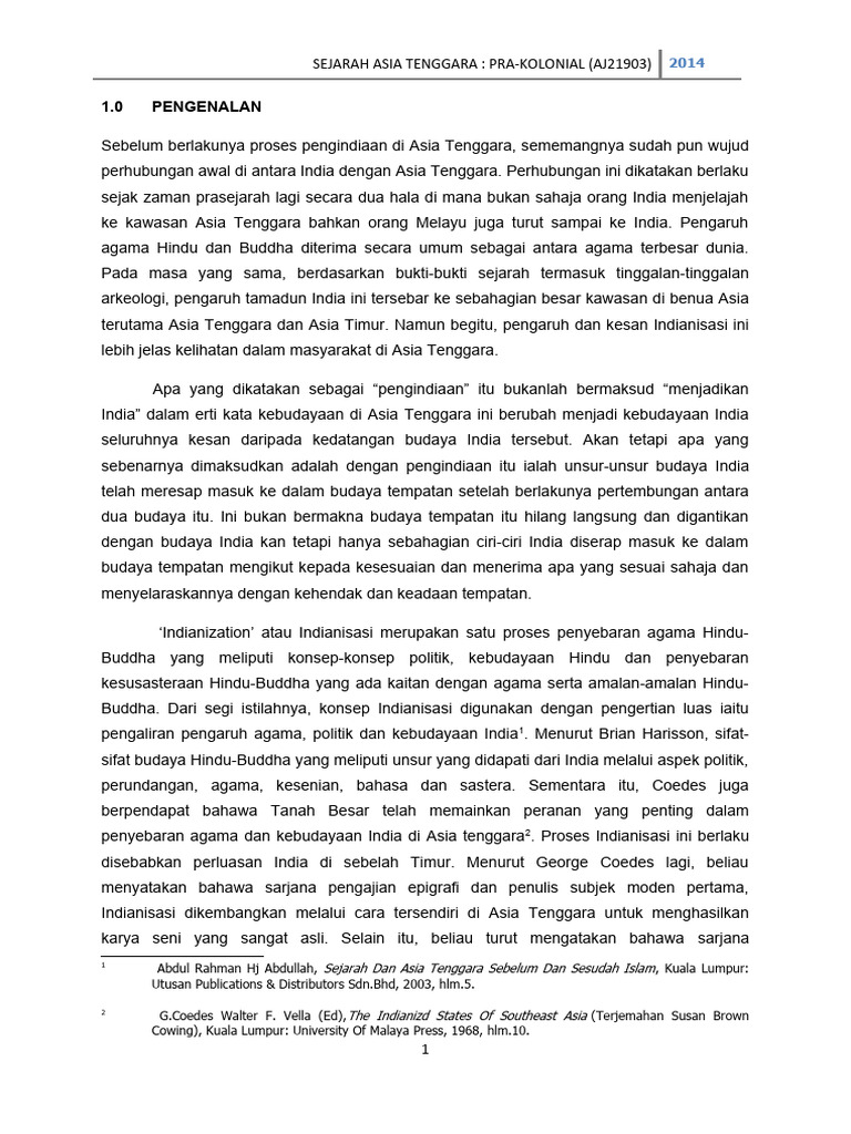 Proses Indianisasi di Asia Tenggara | PDF | Agama & Spiritualitas