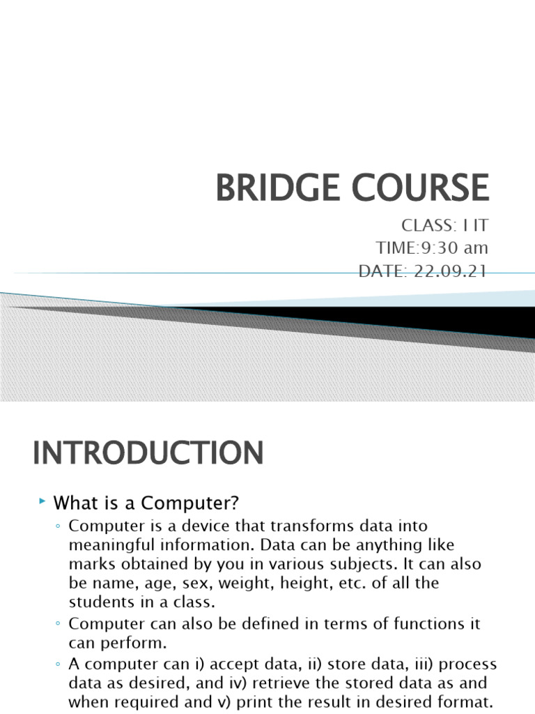 Bridge Course | PDF | Touchscreen | Computer Monitor