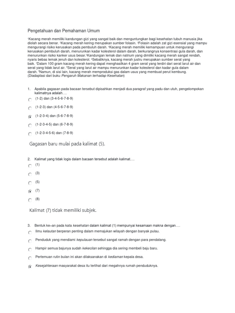 Pengetahuan Dan Pemahaman Umum | PDF