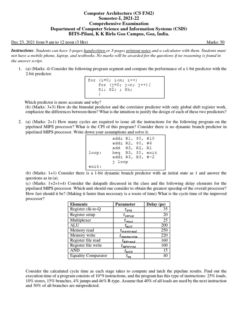 Compre Final | PDF | Computer Engineering | Computer Architecture