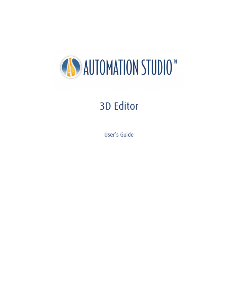 Automation Studio 3D Editor Guide | PDF | 3 D Computer Graphics | Icon (Computing)