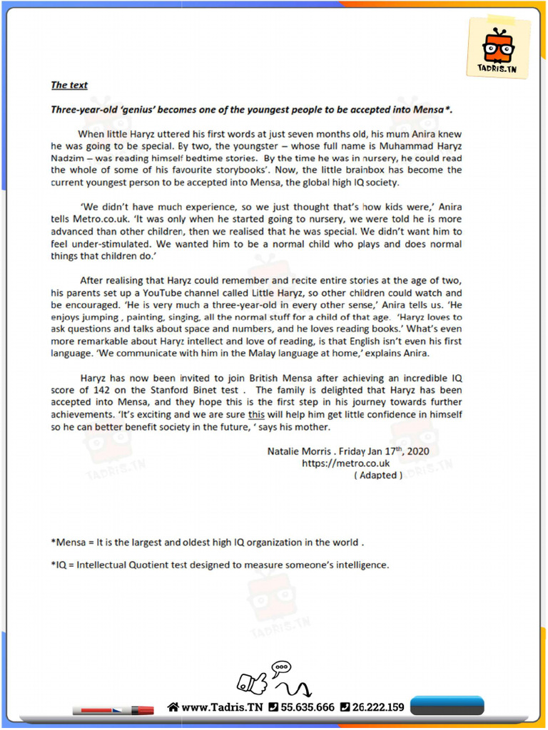 Devoir de Synthèse N°1 Avec Correction 2023 2024 (Tadris - TN) (216.55.635.666) | PDF