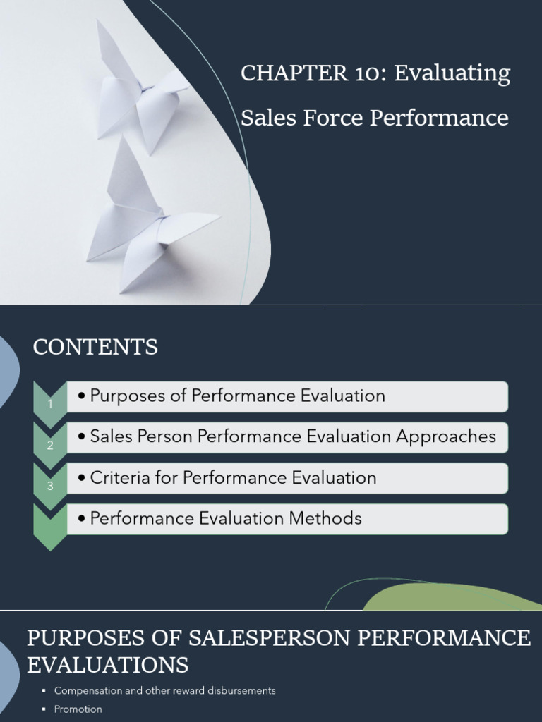 Chapter 10 Evaluating Sales Force Performance | PDF | Performance ...