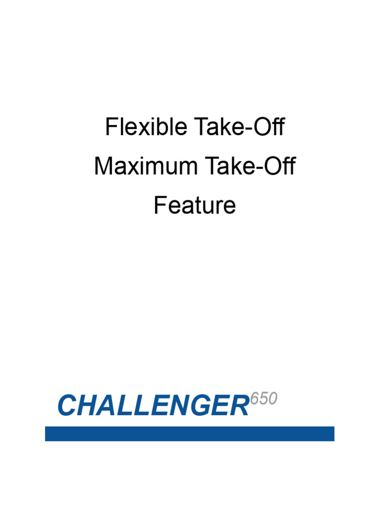 CL650 Flexible Take-Off | PDF | Takeoff | Aircraft