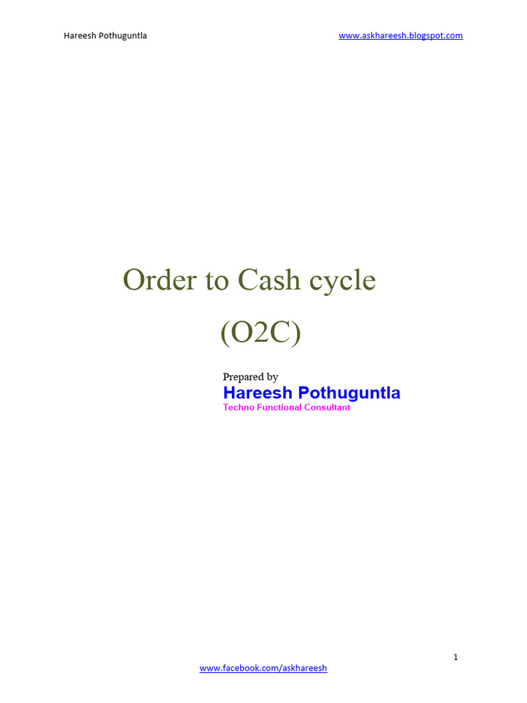 O2C Cycle | PDF | Receipt | Invoice