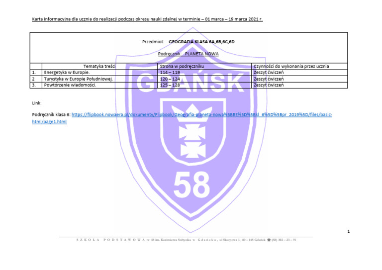 GEOGRAFIA 6a, 6b, 6c, 6d Pakiet 6 | PDF