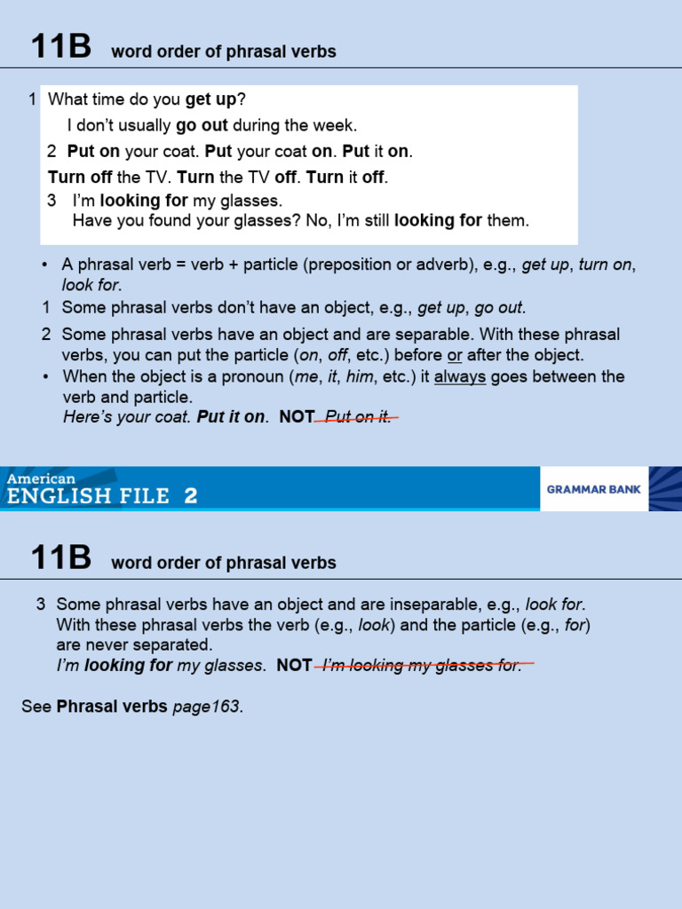 11B Grammar Bank YM | PDF