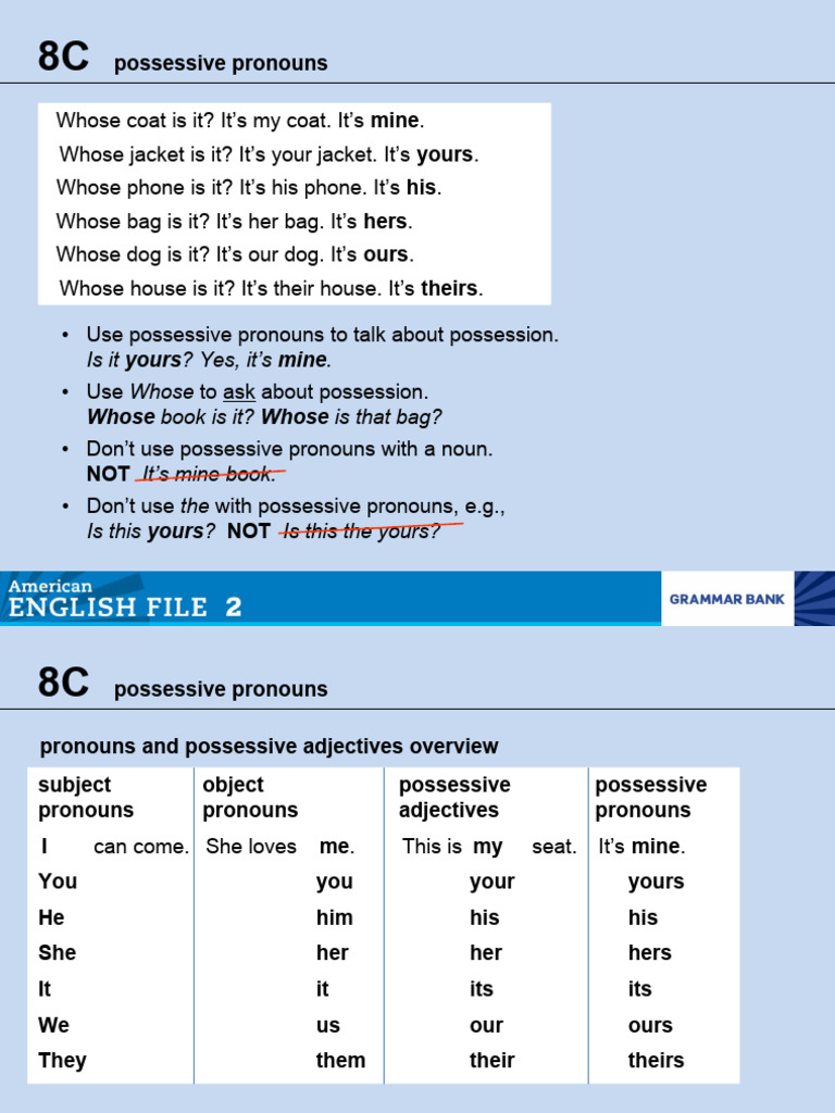 8C Grammar Bank YM | PDF | Language Arts & Discipline