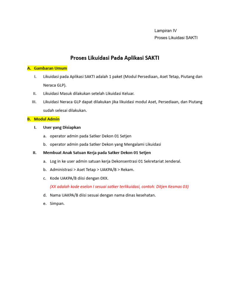 Proses Likuidasi Aset di SAKTI | PDF | Pengelolaan Keuangan & Uang