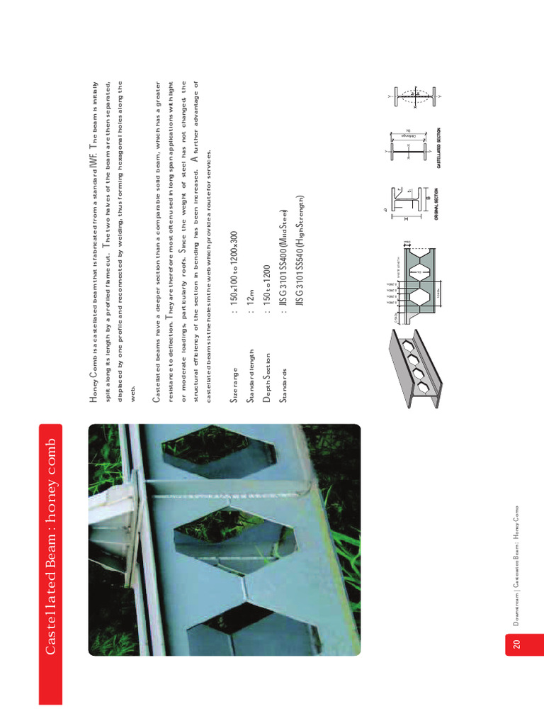 Tabel Baja Garuda-honey Comb | PDF | Beam (Structure) | Mechanical Engineering