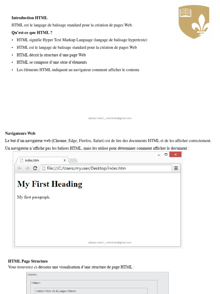 Introduction au langage HTML | PDF | Html | Hyperlien
