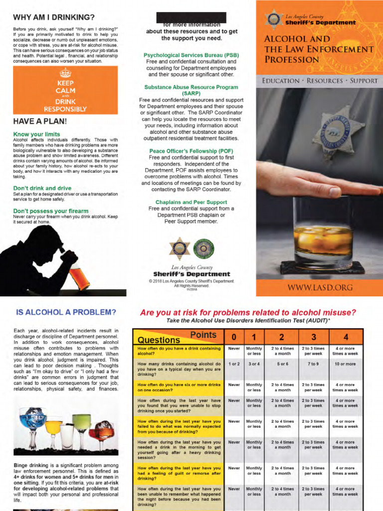 LA County Sheriff's Office PSB - Alcohol-Brochure - Redacted | PDF