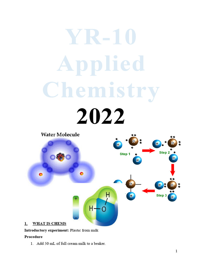 Yr 10 Applied Chem Booklet-2 | Download Free PDF | Chemical Bond | Ion
