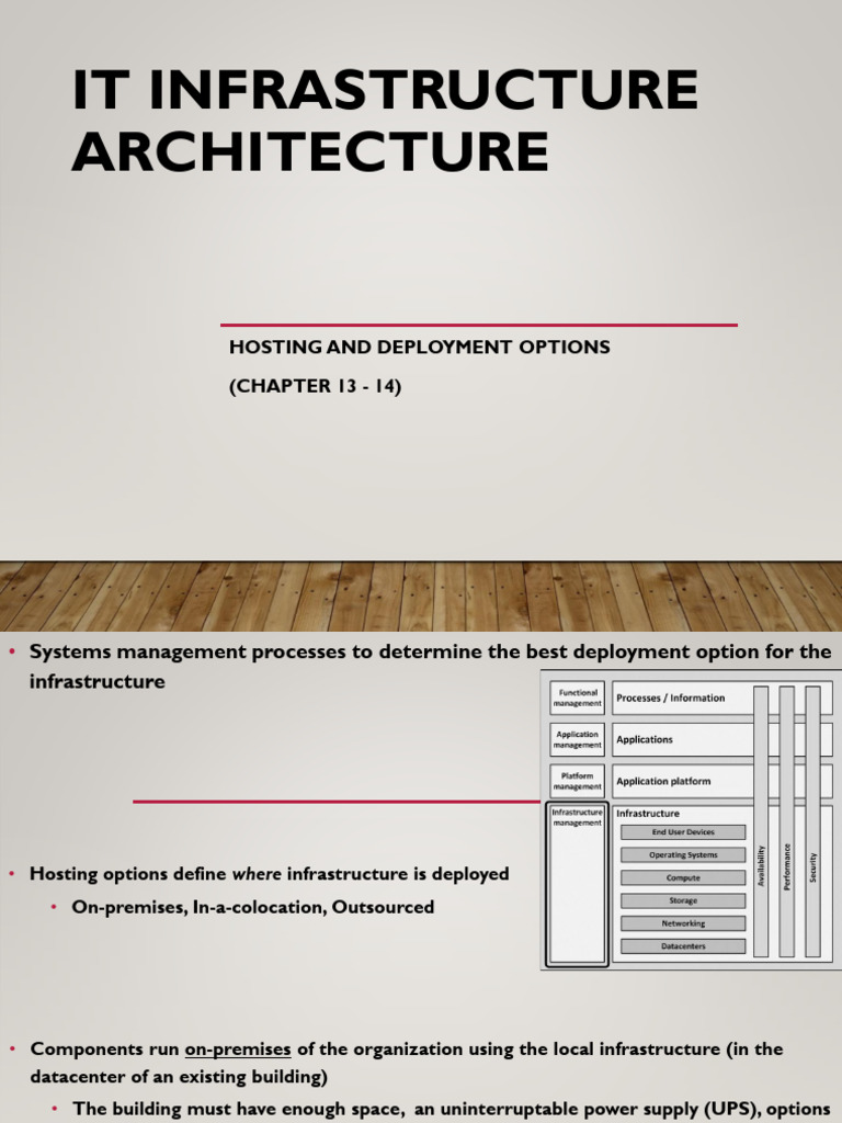 IT Infrastructure Deployment Options | PDF | Cloud Computing | Platform ...