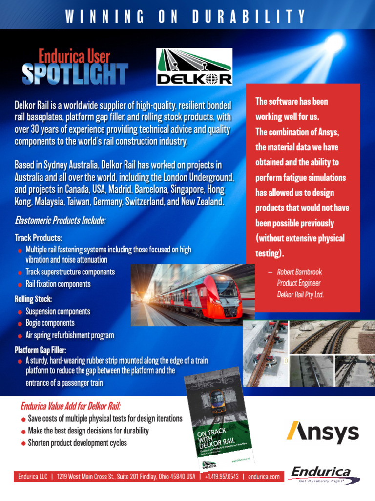 Endurica Spotlight on Delkor Rail 2022 | PDF | Rail Transport