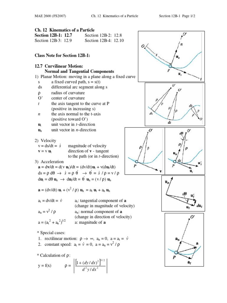 CH 12 B1 Note | Download Free PDF | Kinematics | Spacetime