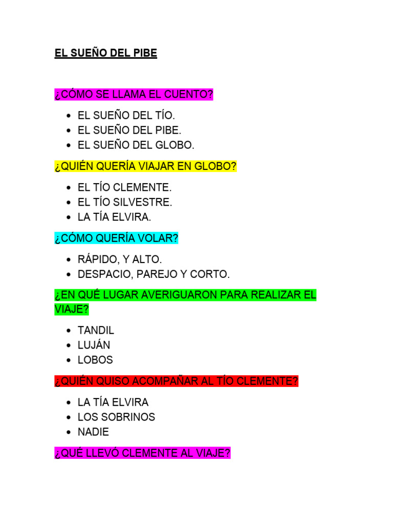 El Sueño Del Pibe Configuración | PDF