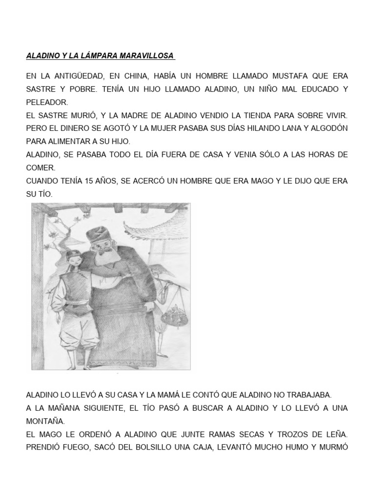 Aladino y La Lámpara Maravillosa | PDF