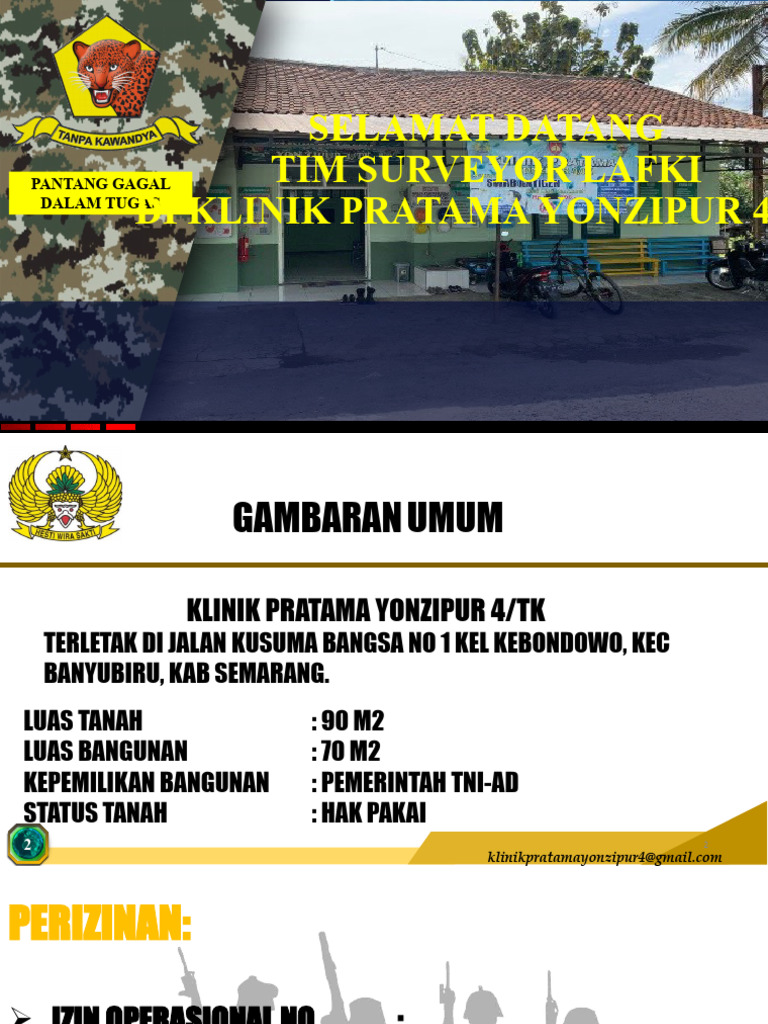 Klinik Pratama Yonzipur 4: Profil dan Layanan | PDF | Sains & Matematika
