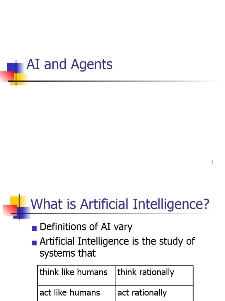 Intelligent Agents in AI | PDF | Artificial Intelligence | Intelligence (AI) & Semantics