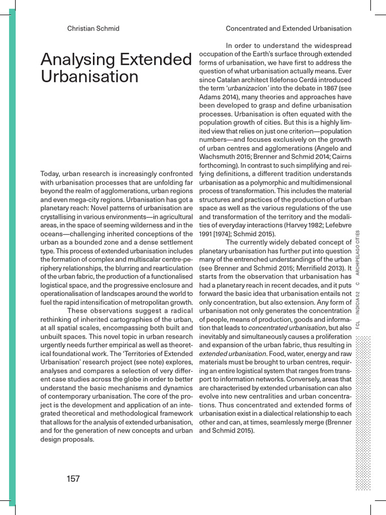 Analysing Extended Urbanization | PDF | Urbanization | Space