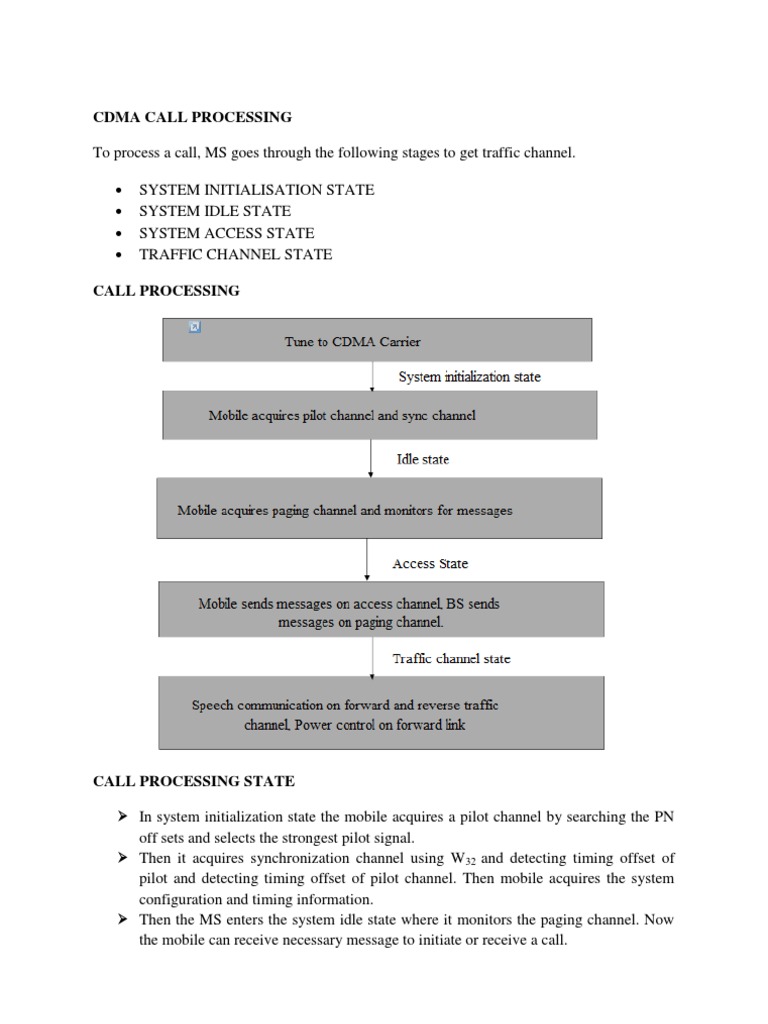 Cdma Call Processing | PDF | Information And Communications Technology ...