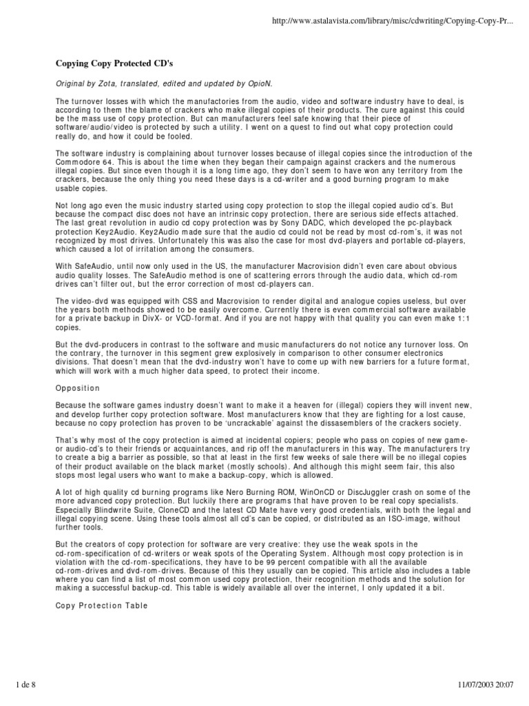 Copying-Copy Protected Discs | PDF | Compact Disc | Digital Technology