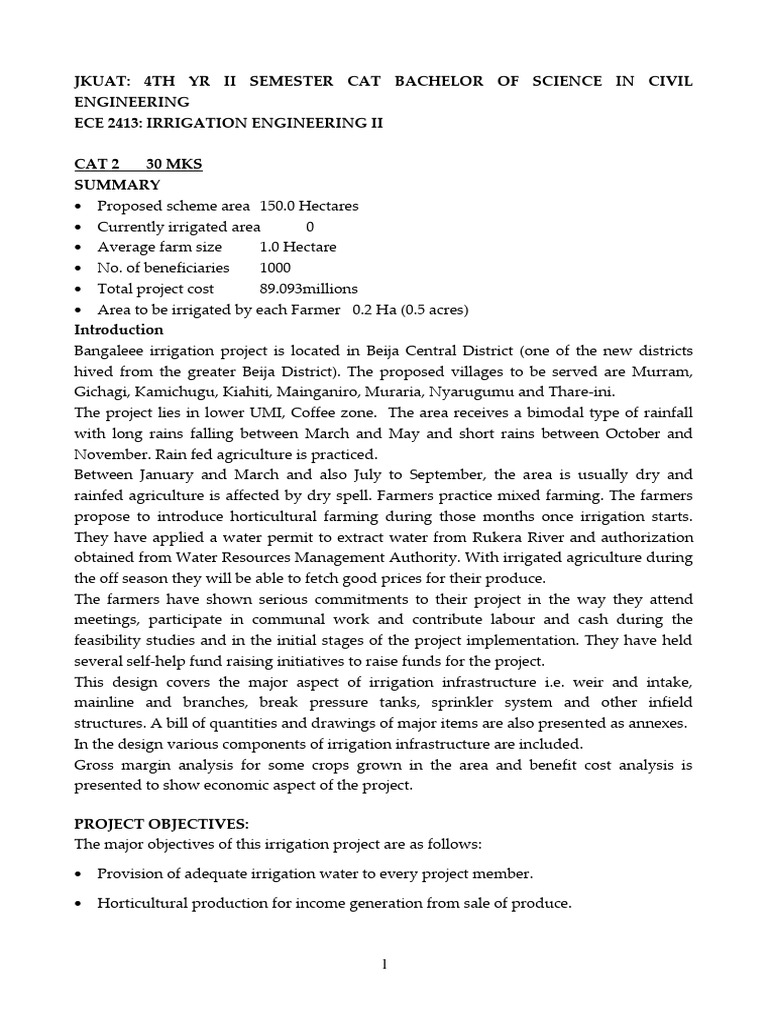 IRRIGATION Test | PDF | Irrigation | Water IRRIGATION Test | PDF | Irrigation | Water