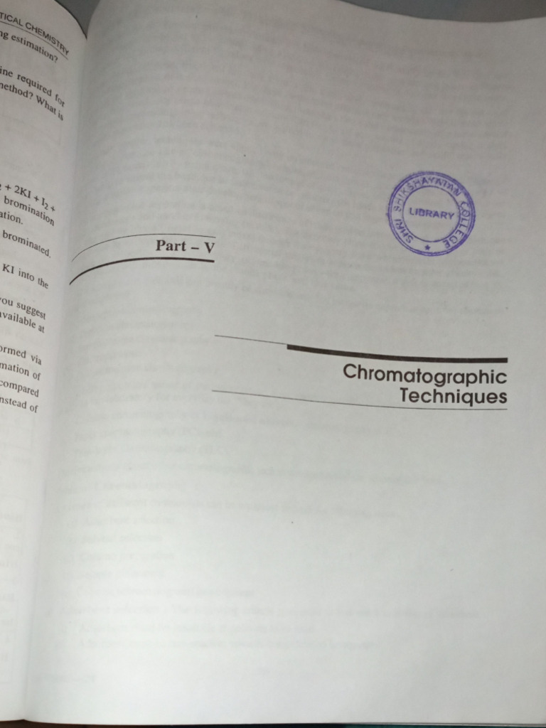Chromatographic Techniques Pdf