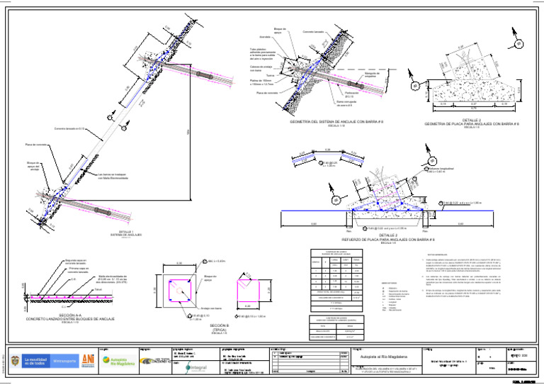 Geometría Del Sistema de Anclaje Con Barra # 8 Detalle 2 Geometria de ...