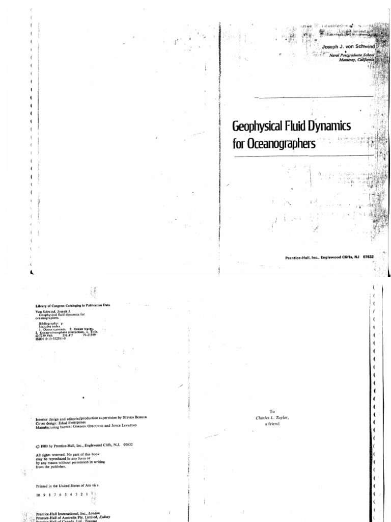 Geophysical Fluid Dynamics For Oceanogra | PDF