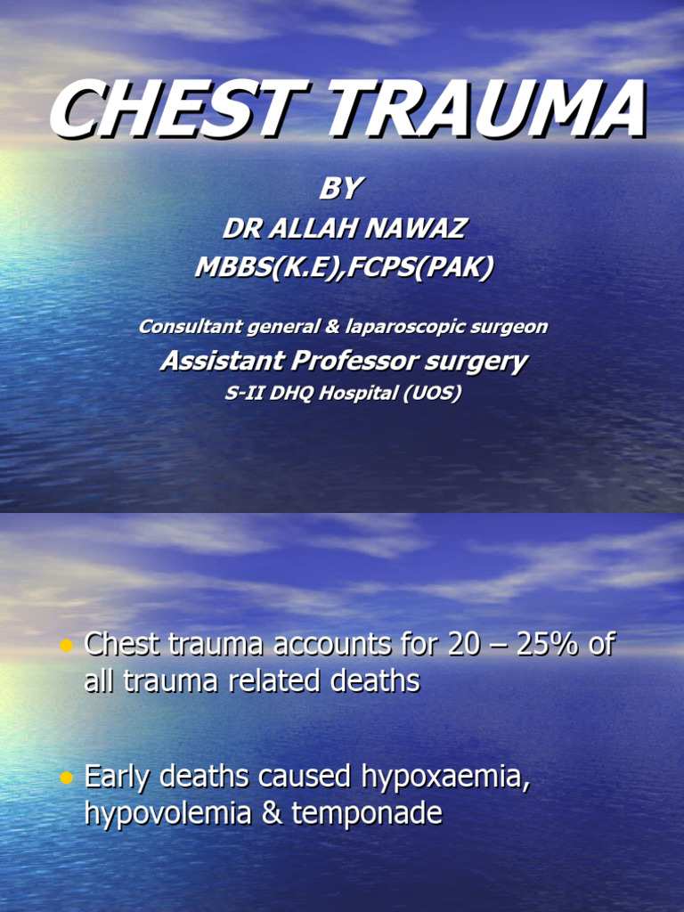 Comprehensive Guide to Chest Trauma Management | PDF | Thorax | Injury